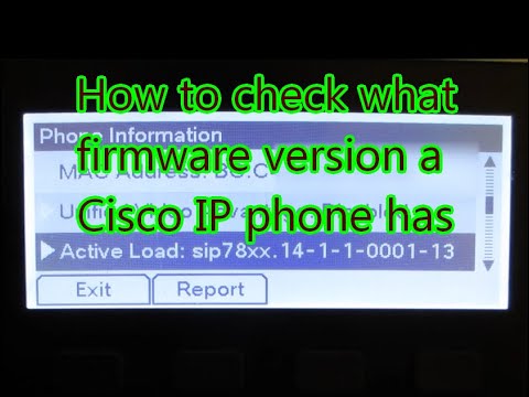 How to check what firmware version a Cisco IP phone has - YouTube