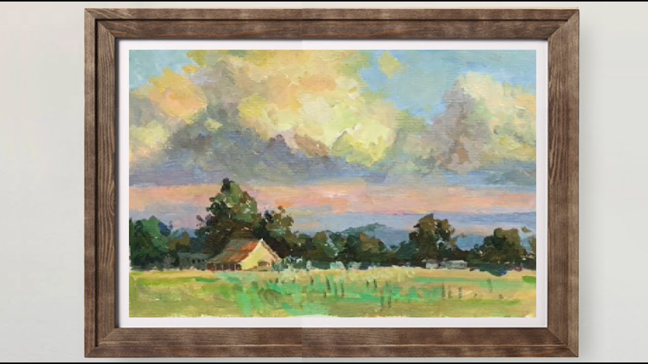 Impressionist Landscape | Easy Painting for Beginners | Acrylic ...