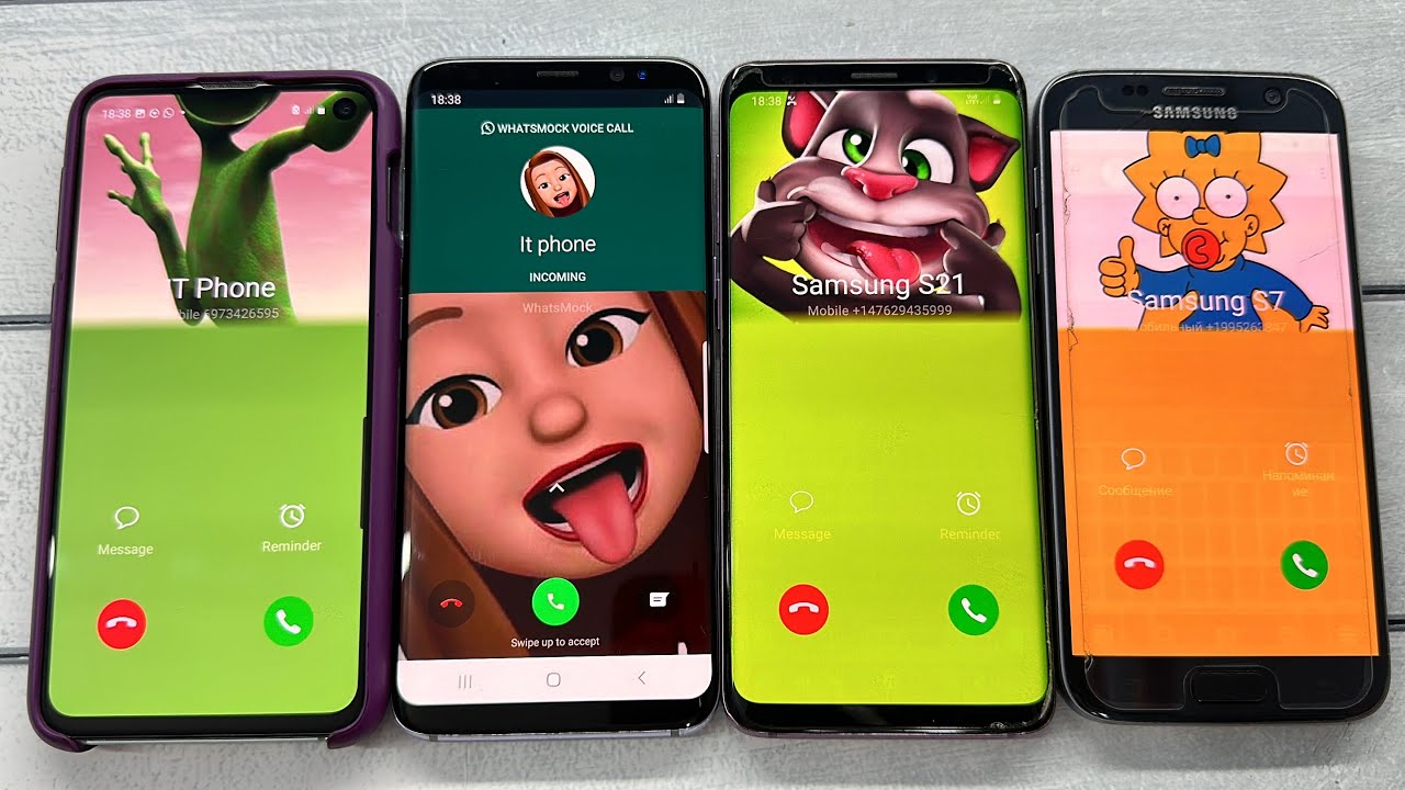 Cool Fake Calls Four phones Samsung Galaxy - YouTube