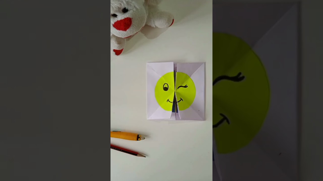 emoji flipper| diy| kids| craft| origami| brush and palette| drawing ...