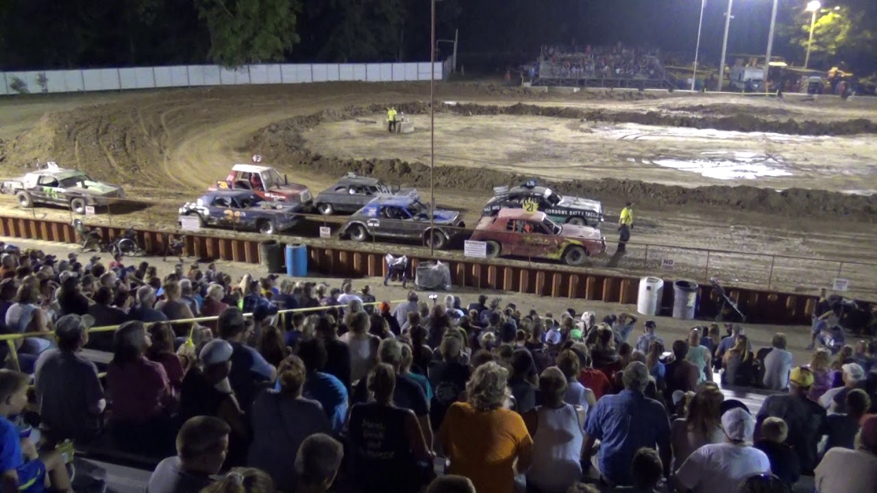 Ogemaw County Fair 2018 Bump and Run (big cars) Feature (8-15-18) - YouTube