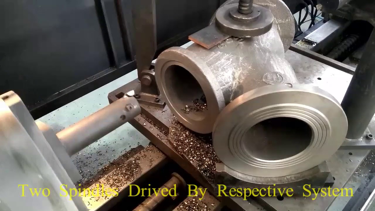 Machining of strainers, tee joints or three way pipes - YouTube