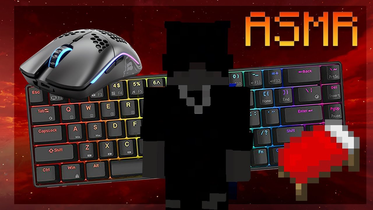 Keyboard + Mouse ASMR Sounds (Handcam) | Hypixel Bedwars - YouTube