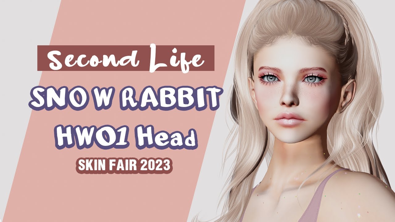 SNOW RABBIT MESH HEAD HW01 - Second Life - YouTube
