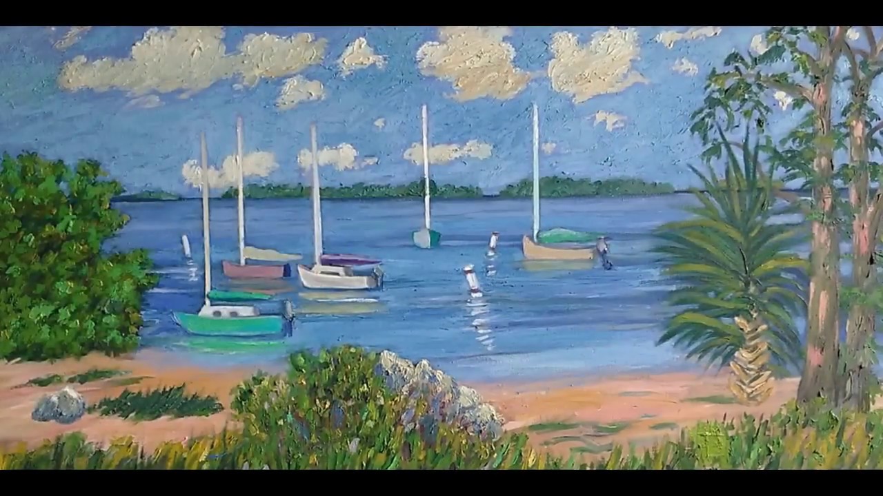Paintings of Florida scenes by Frank McAdams - YouTube