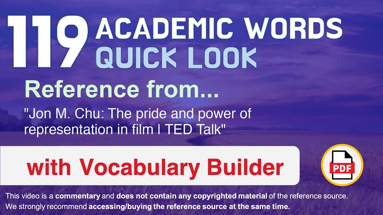 119 Academic Words Quick Look Ref from "The pride and power of ...