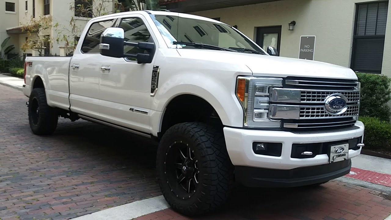 Ford F350 Kelderman air lift and Katrina train horn - YouTube