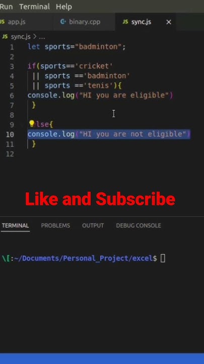 Avoid multiple if and else in coding #unique #javascript #shorts - YouTube