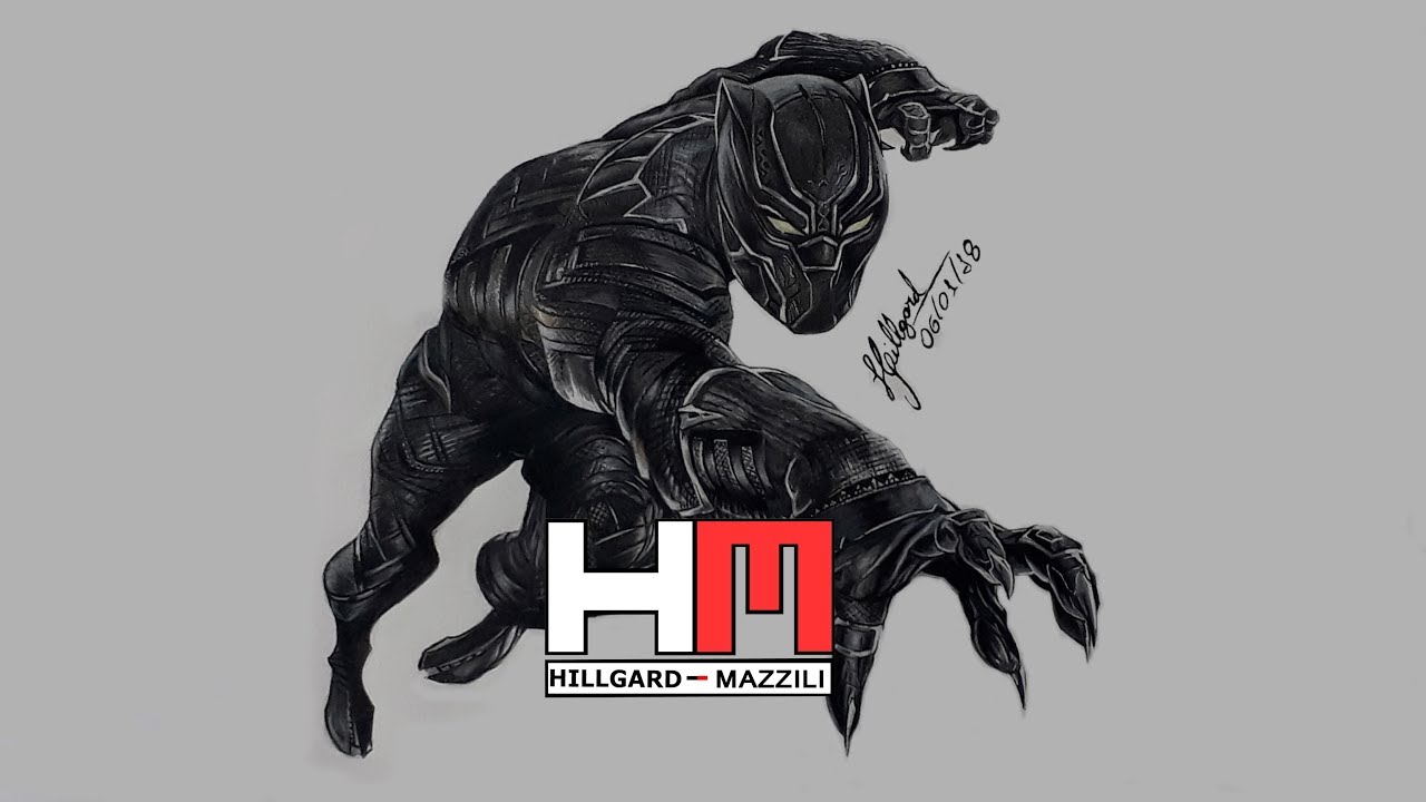 Desenhando Pantera negra / Speed drawing Black Panther - YouTube