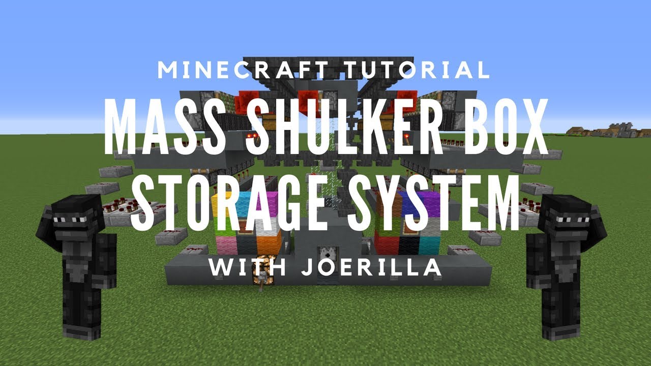 MASS SHULKER BOX STORAGE SYSTEM - JoeRilla Minecraft Tutorial - YouTube