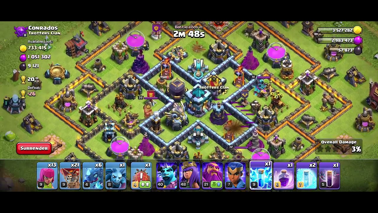 Town Hall 13 Attack Strategy with ed and loons #coc - YouTube