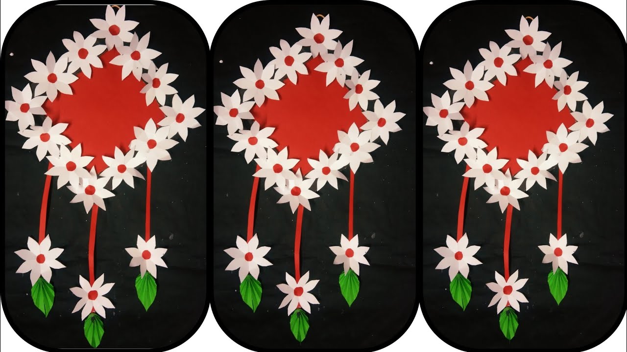 Stylish wall hanging model 2024/craft ideas/papercraft/new design flower/april29 - YouTube