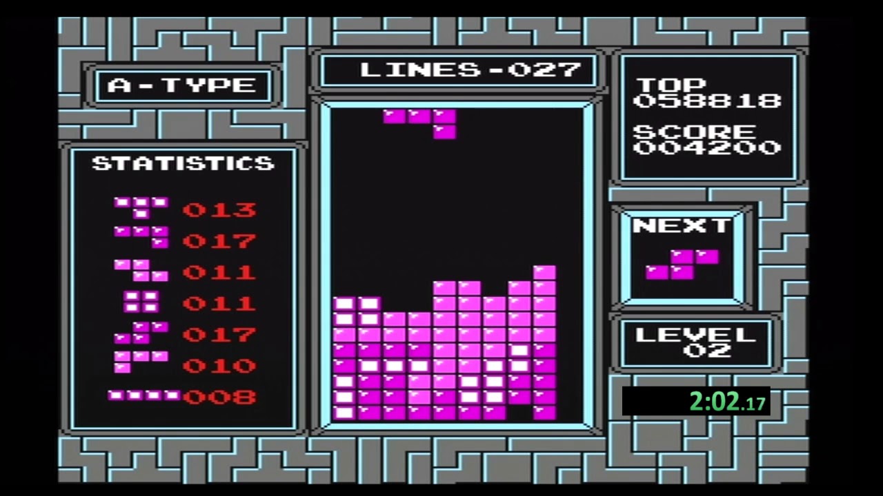 [Speed Run] Tetris 100 Lines starting at Level 0 in 5:44 - YouTube