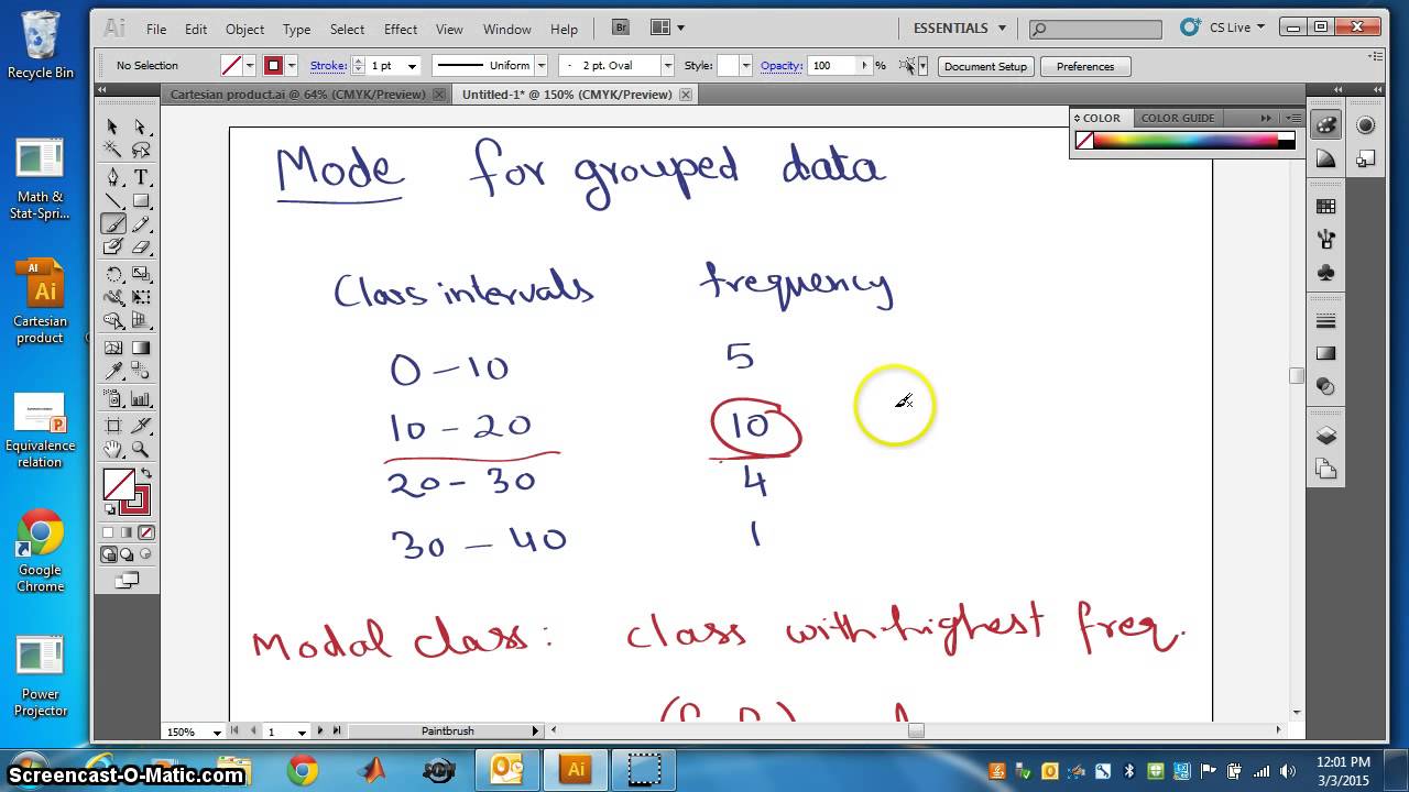 Mode of grouped data - YouTube