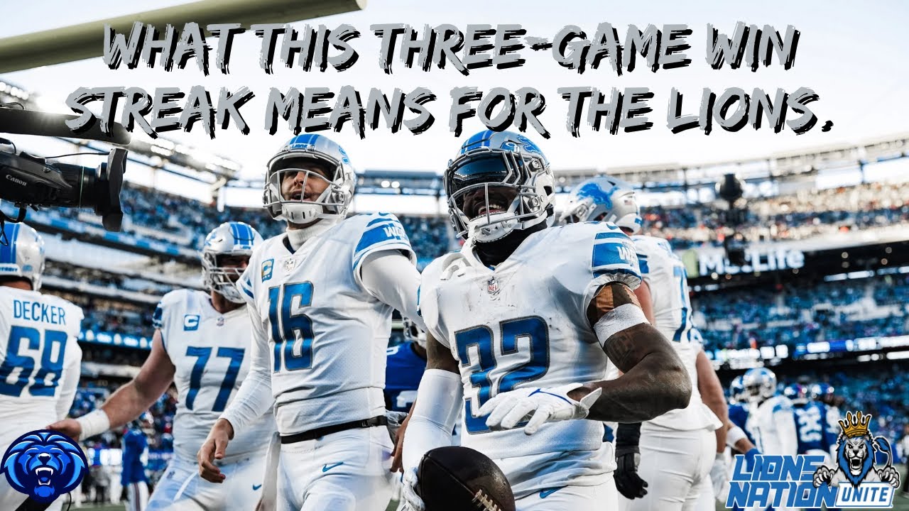 What The Three-Game Win Streak Means for the Lions [Detroit Lions News ...