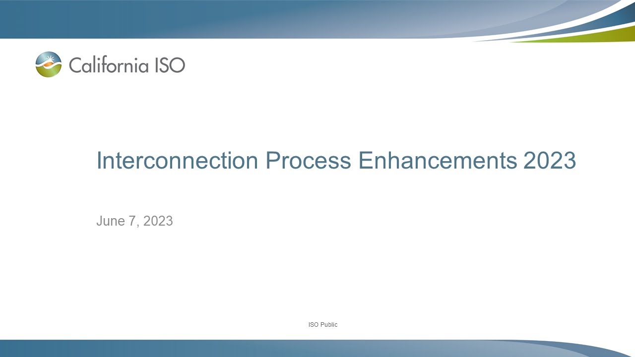 Jun 7, 2023 - Interconnection Process Enhancements 2023 - YouTube