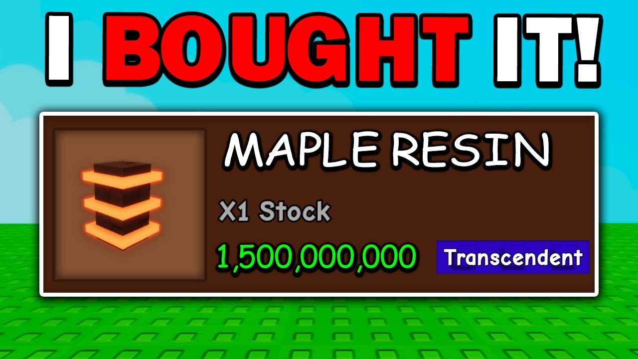 I BOUGHT MAPLE RESIN SEED!! in Grow a Garden ROBLOX - YouTube