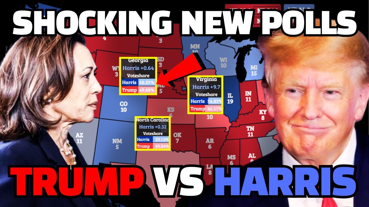 UPDATED 2024 Election Map with LATEST State Polling Data! - YouTube