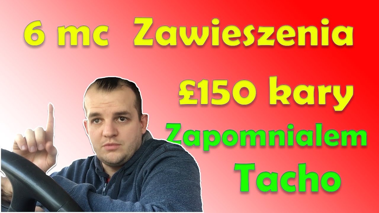 zagubienie karty tacho skradziona karta tacho £150 kary i 6 mc ...