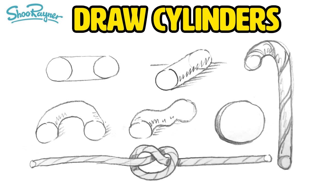 How to Draw Cylinders - Pt.16 of Beginner Drawing Course - YouTube