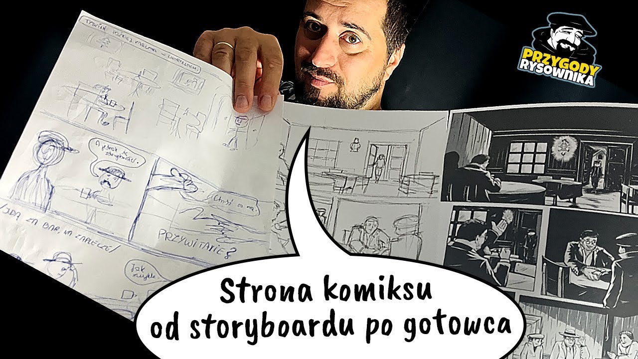 Kompozycja strony komiksu, planowanie kadrów. Szkic całej strony. Jak ...