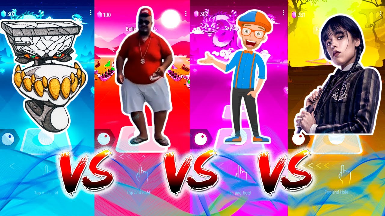 Skibidi Toilet🆚Fat Belly Man🆚Blippi Do Do🆚Wednesday Addamse🎶Tiles Hop ...