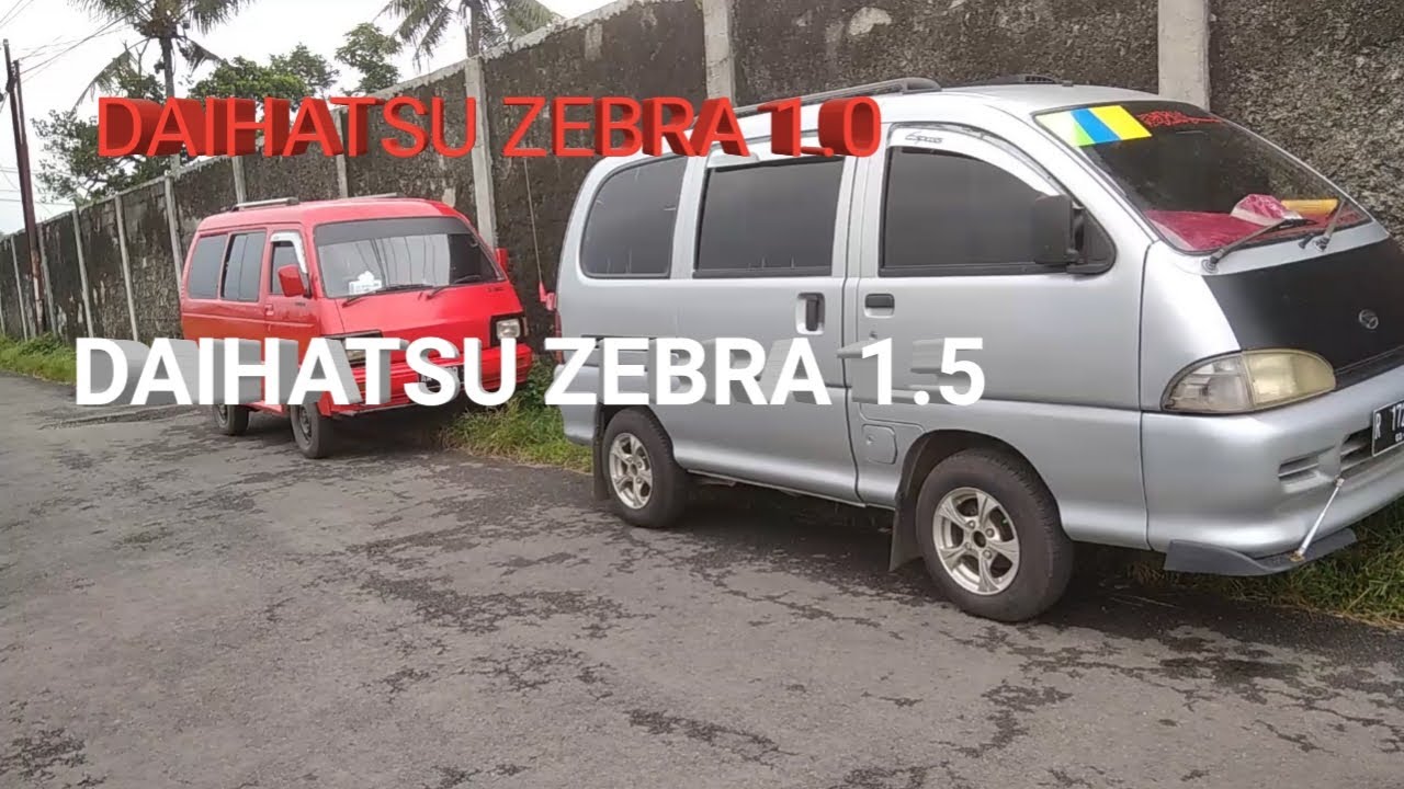 daihatsu zebra 1.0 tahun 1988 vs daihatsu zebra 1.5 tahun 1997 - YouTube