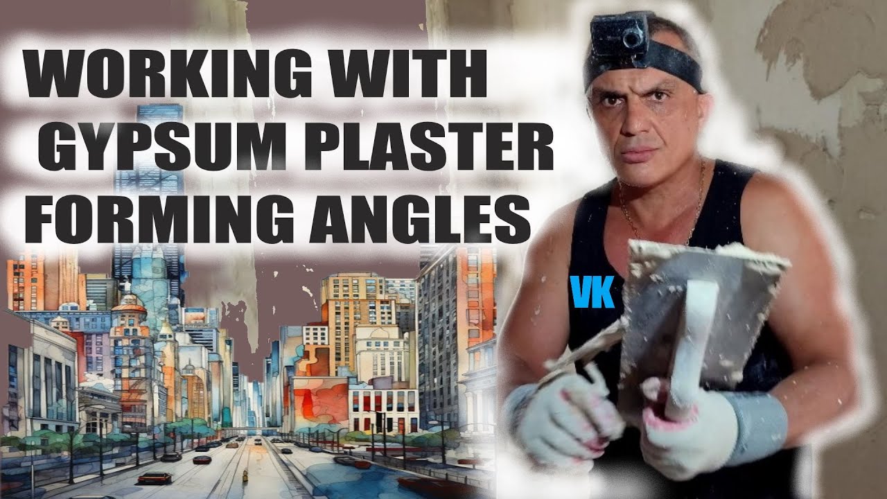 Working with gypsum plaster in the USA.Forming angles - YouTube