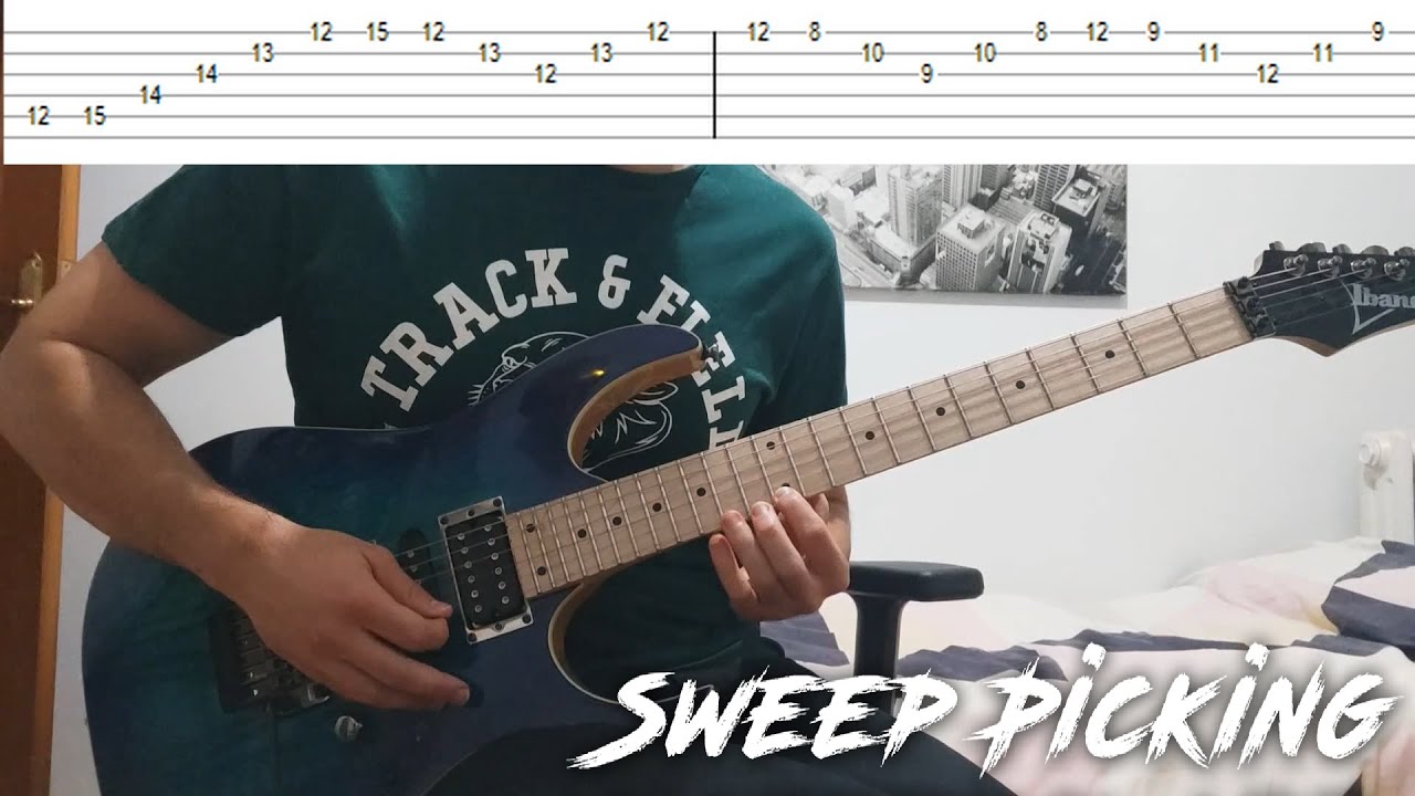 Easy Sweep Picking Lick 5 (Tabs) - YouTube