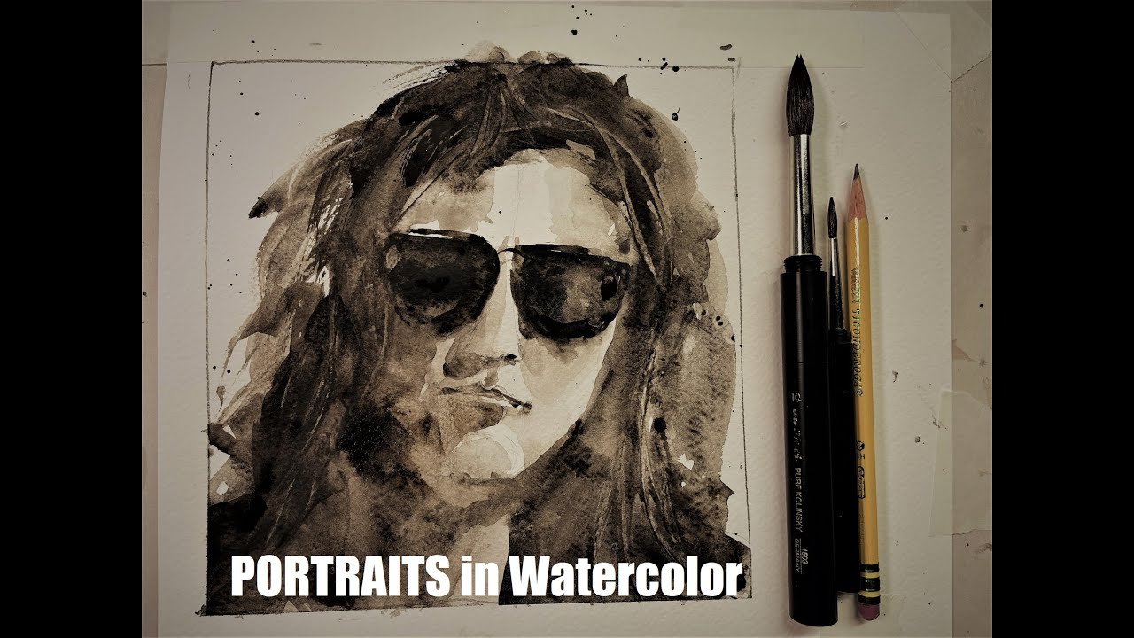 WATERCOLOR PORTRAIT Painting with Chris Petri - YouTube