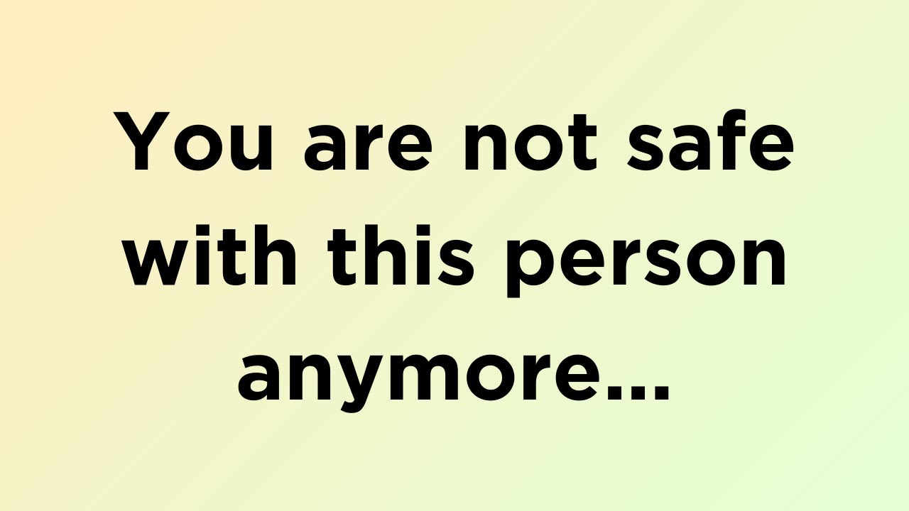🛑🌈God message today | You are not safe with this person anymore ...