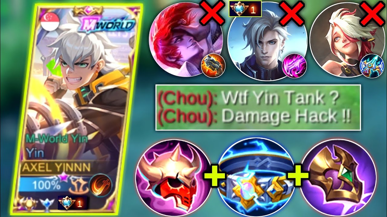 YIN TANK BUILD + DIRE HIT ROAM = NEW META ? | BEST BUILD AND EMBLEM ...