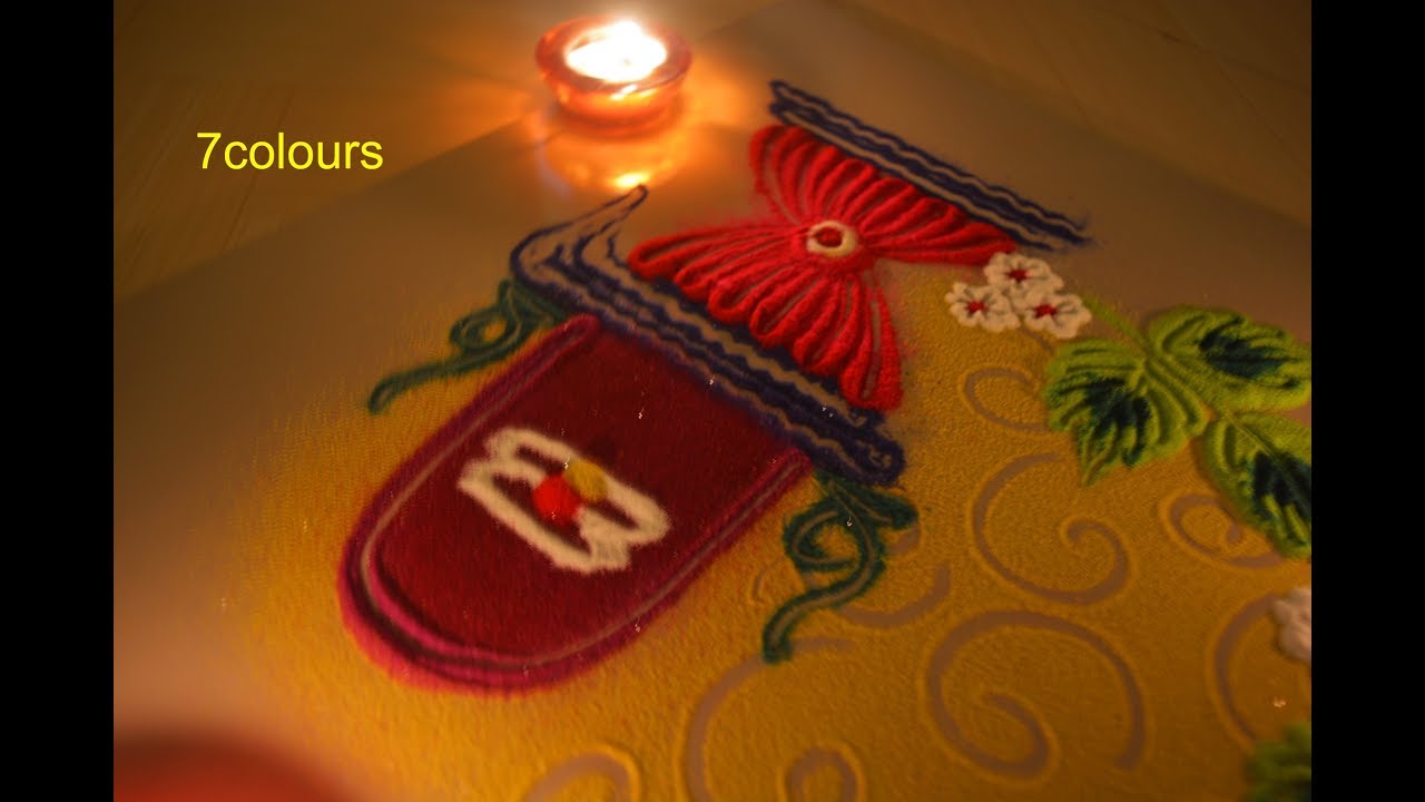 Nagpanchmi special rangoli/Shravan somvar special rangoli/7colours ...