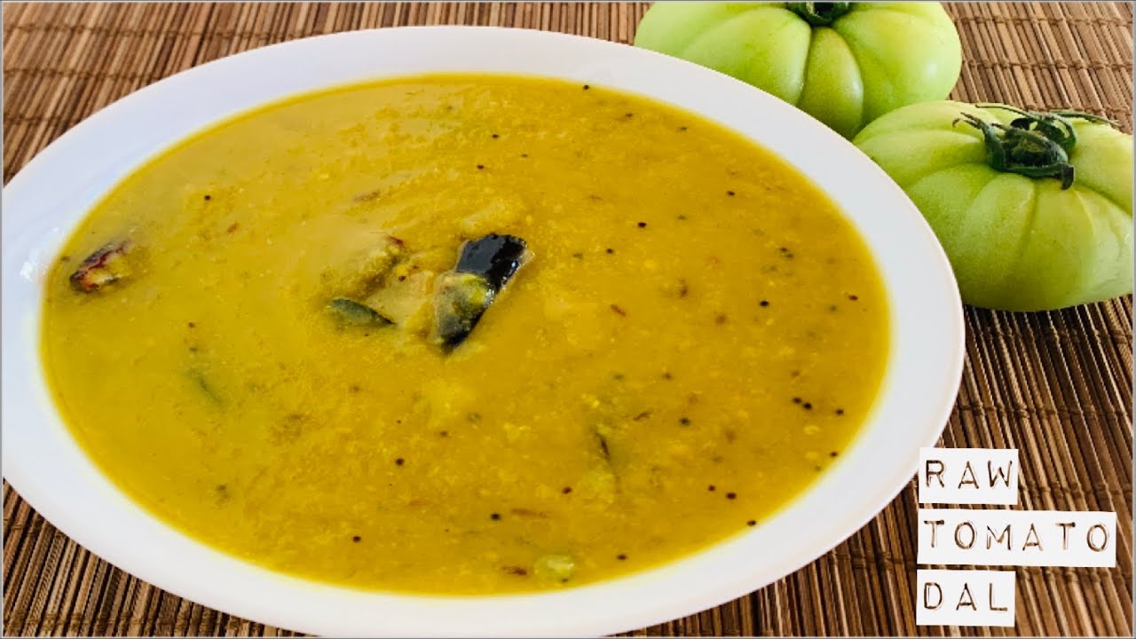 Green Tomato Dal Recipe | Pachi Tomato Pappu Recipe | Simple Side Dish ...
