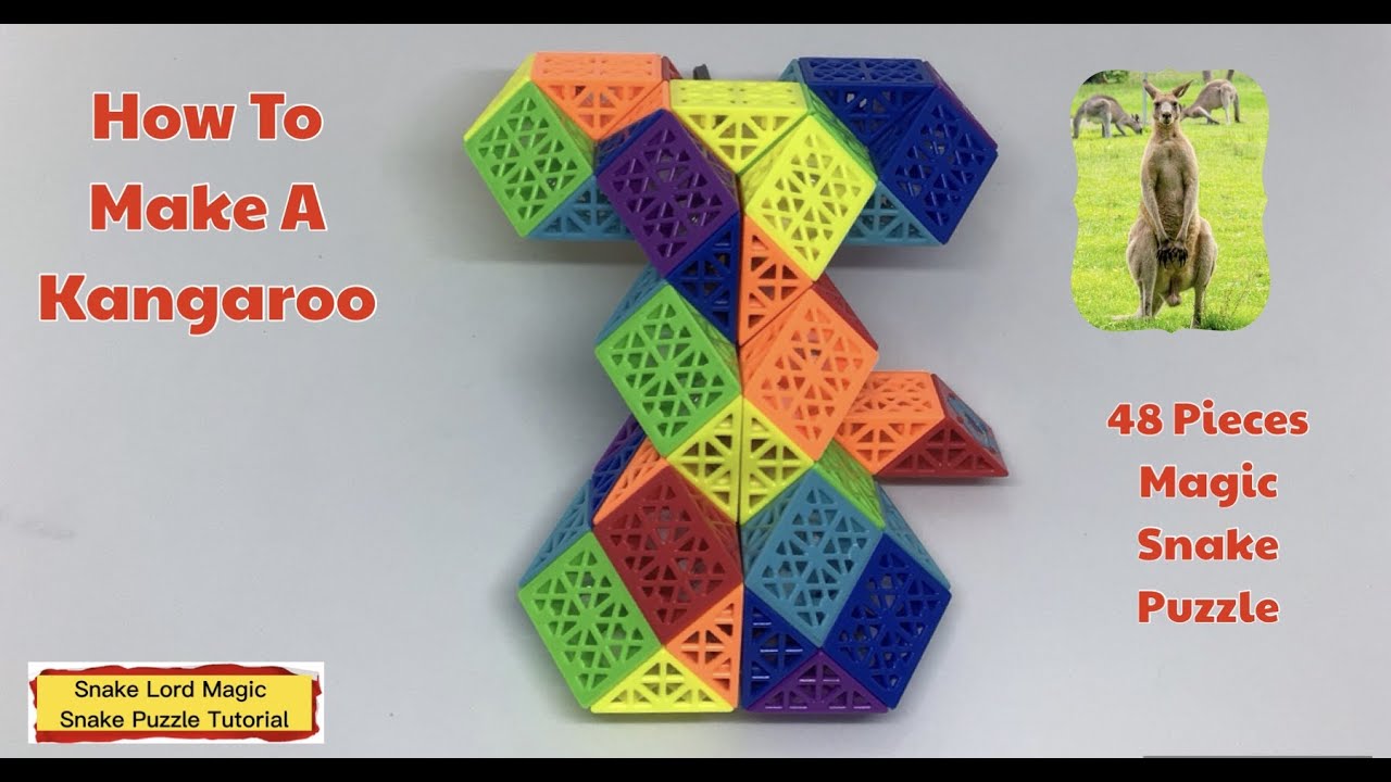 How To Make A Kangaroo - 48 Pieces Magic Snake Puzzle - YouTube