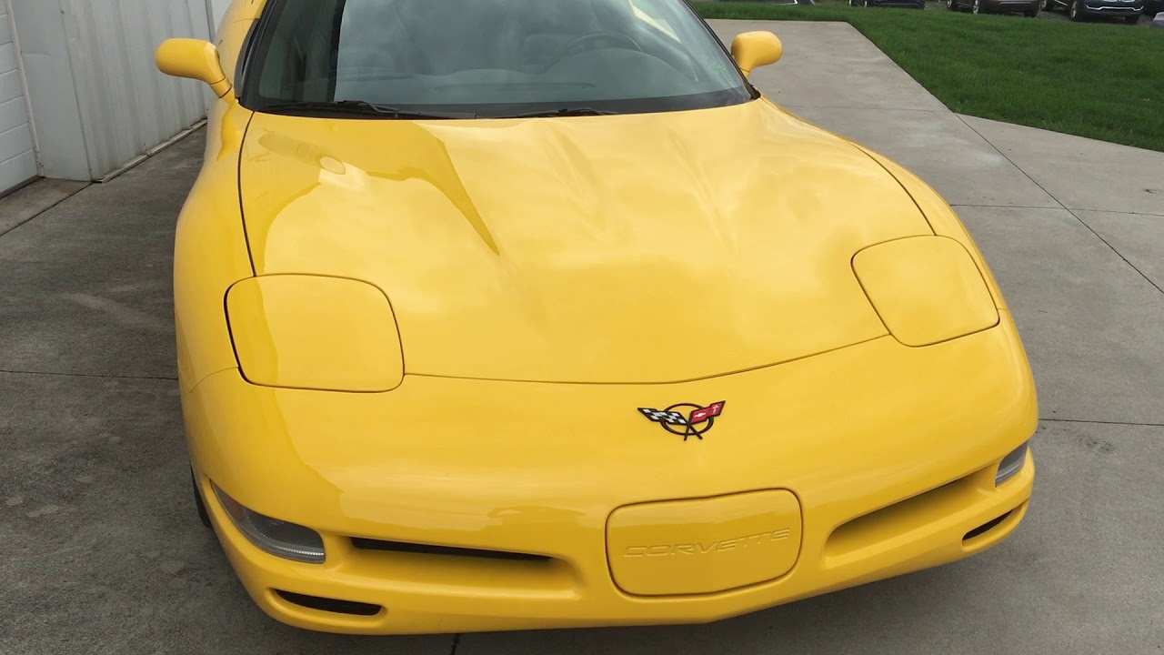 2001 Corvette Coupe Millennium Yellow Borla - YouTube