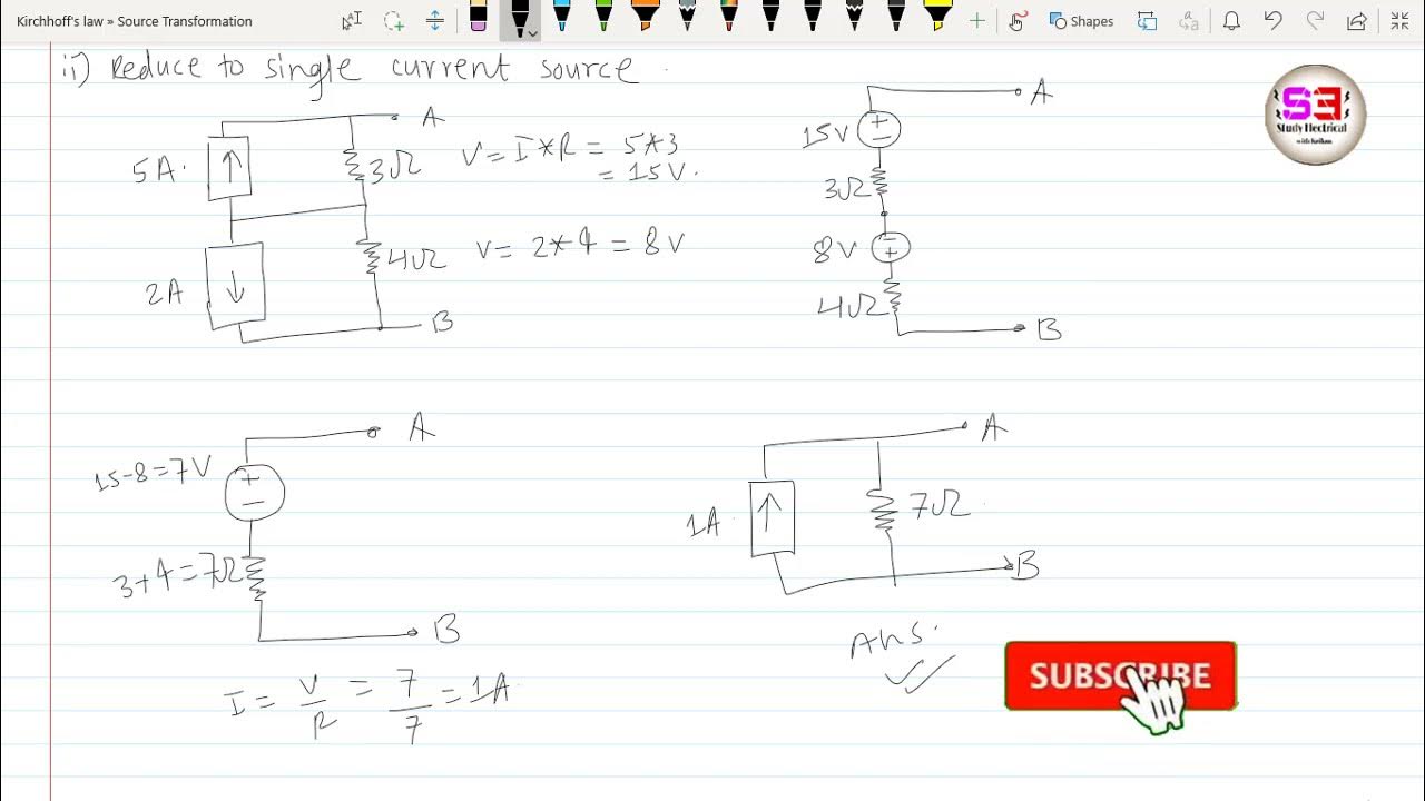 Source Transformation || current source | voltage source - YouTube