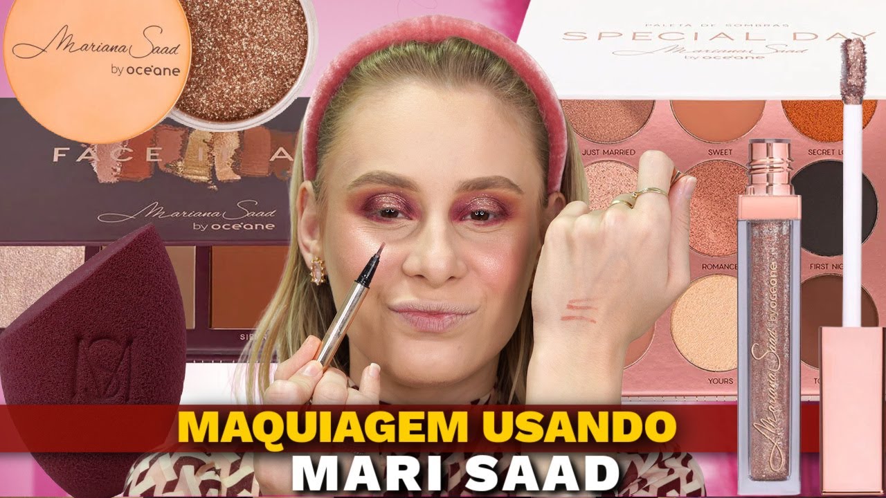 MAQUIAGEM COMPLETA usando uma MARCA *MARIANA SAAD* - YouTube