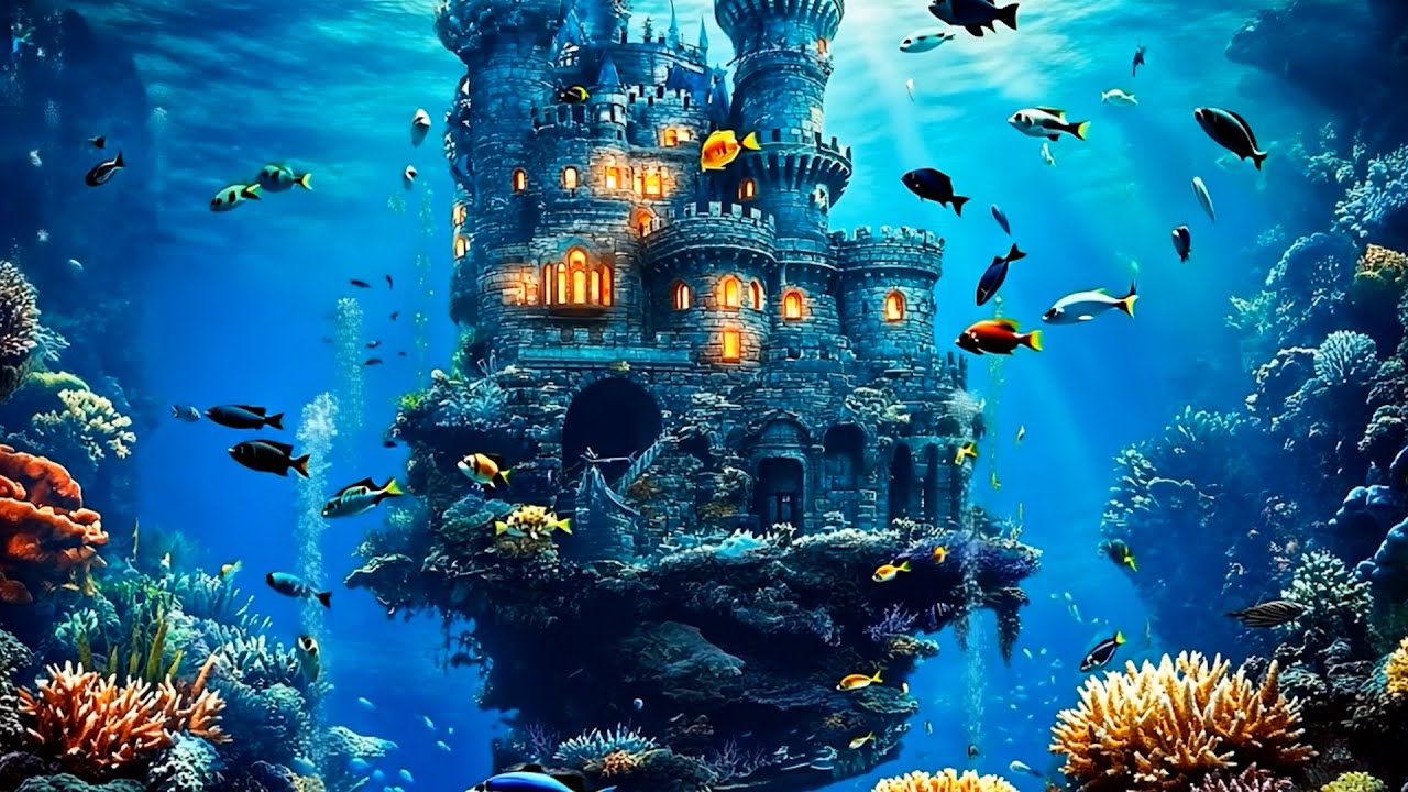 The Deep Castle Sea | Relaxing Underwater | Ocean Sounds ASMR for Deep ...