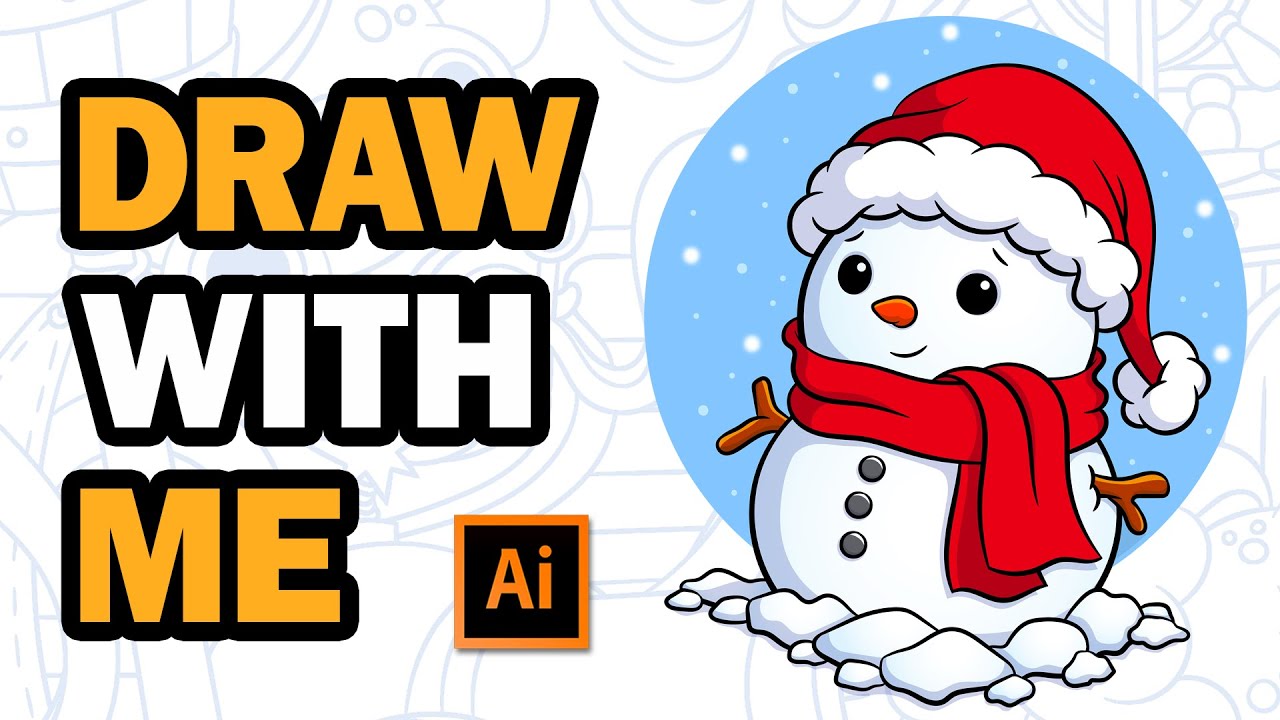How to Draw a Snowman | Adobe Illustrator Tutorial - YouTube