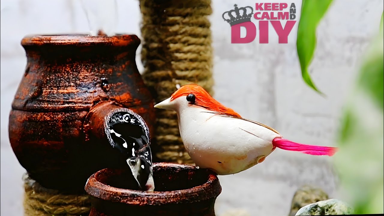 Awesome Easy & Simple Making Indoor Tabletop Waterfall Fountains | Best Handmade Water Fountains ...