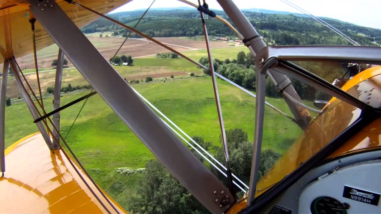 Flying Boeing Stearman Biplane - YouTube