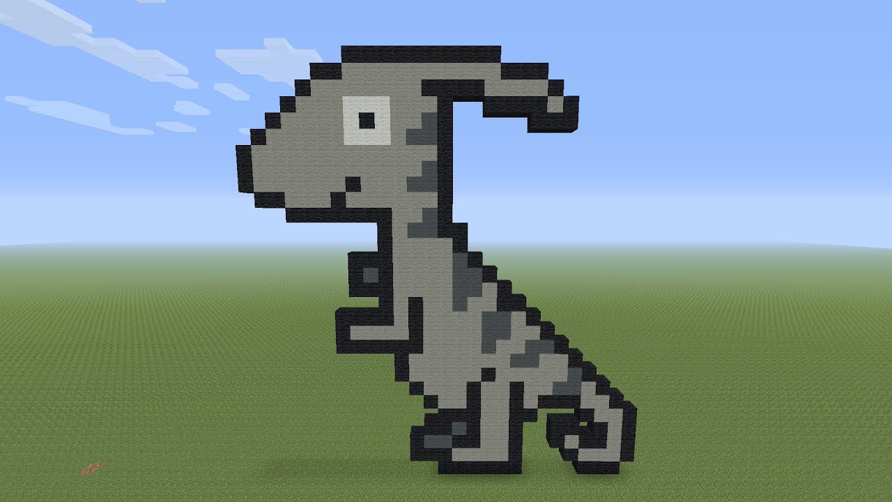 Minecraft Pixel Art - Parasaurolophus Dinosaur - YouTube