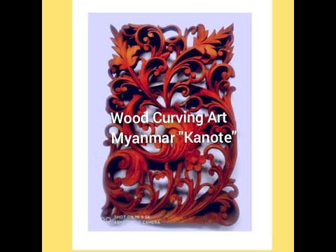 Wood Carving Myanmar "Kanote" မြန်မာ့ ကနုတ်ပန်း - YouTube
