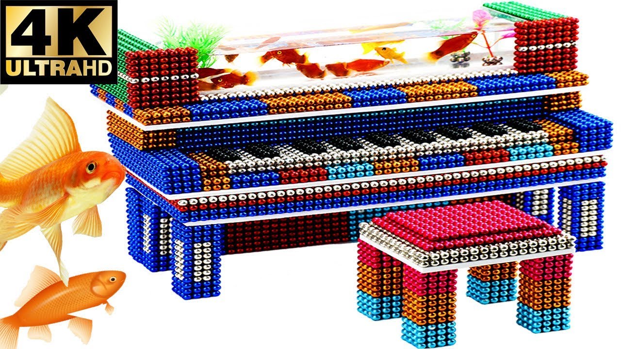 DIY - Build Aquarium Piano Fish Tank Goldfish With Magnetic Balls - How ...