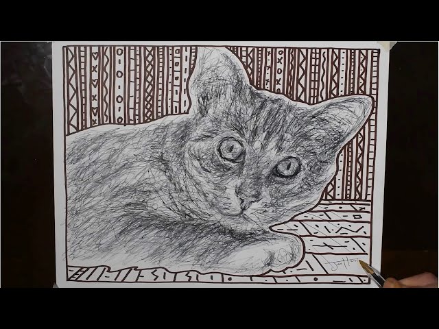 How to Draw a Cat in a Modern Pop Art Style - Videos For Kids