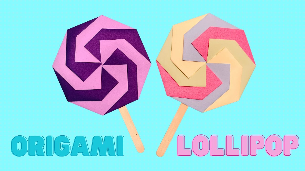 Paper Lollipop Candy | Origami Lollipop - YouTube