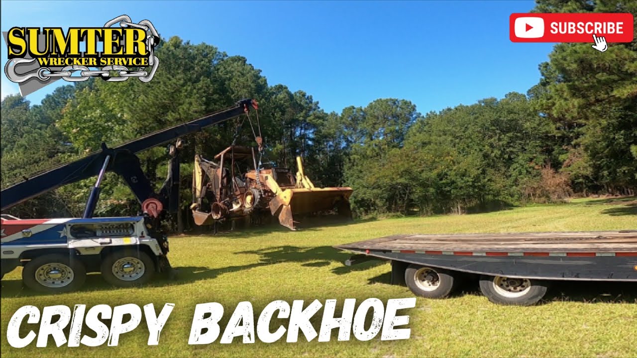 Caterpillar Backhoe burnt to crisp Recovery - YouTube