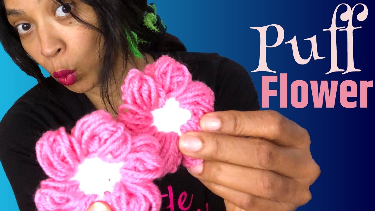 Crochet Puff Flower Barrette | Crochet Flower | Crochet Hair ...