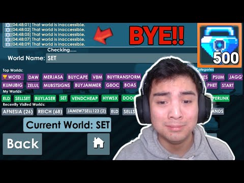 RIP! MOD BANNED MY 500 BGL WORLD! (BYE GROWTOPIA)